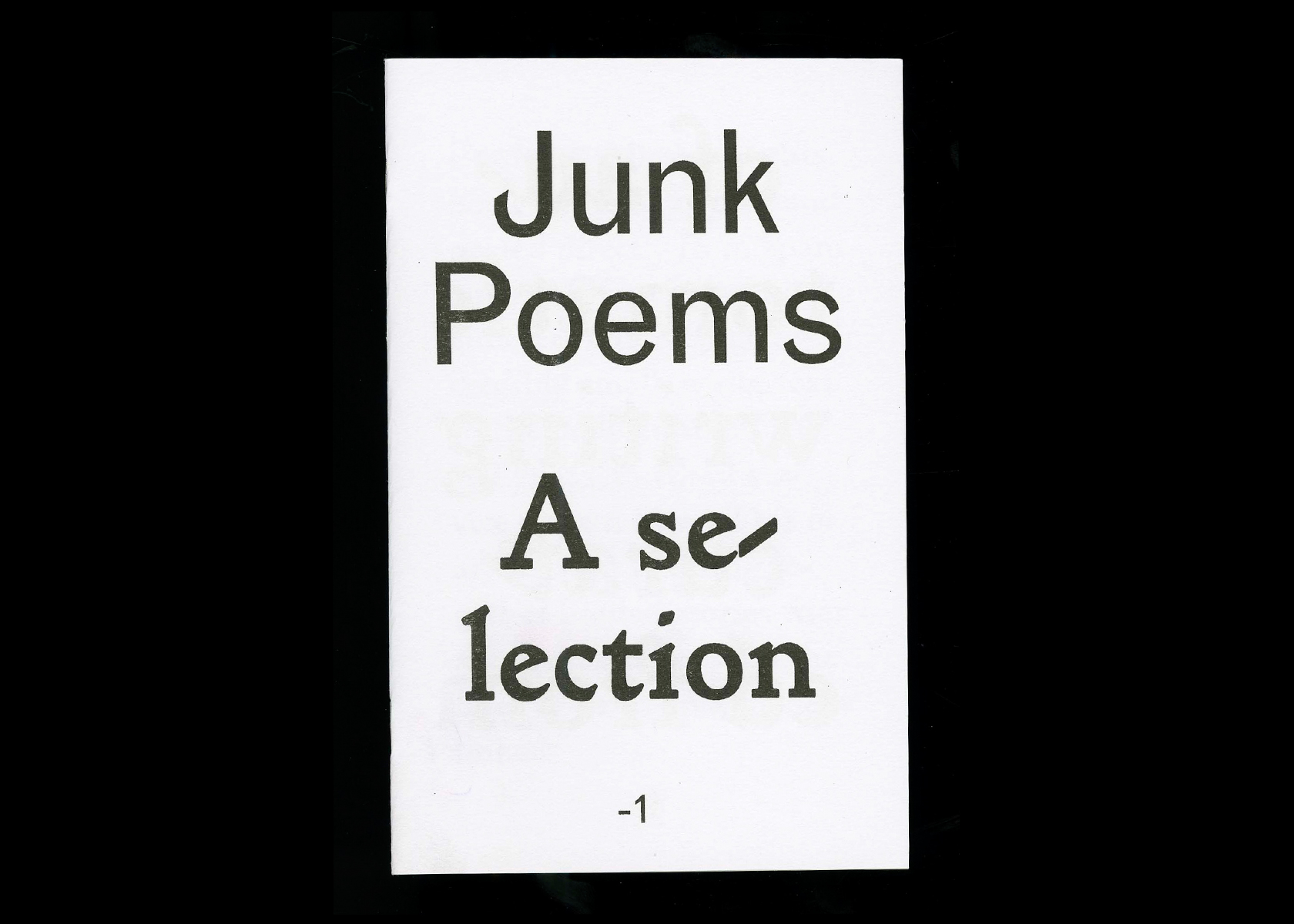 Robert Blair Studio — Junk Poems